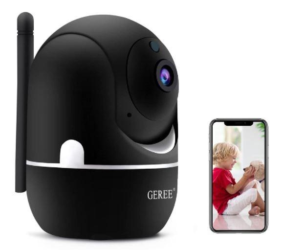 (NEW) GEREE 360° WiFi Camera 1080P PTZ Security Camera Indoor Dog Pet ...