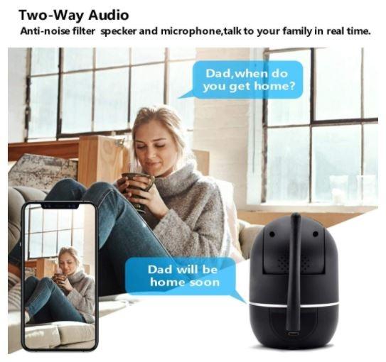 (NEW) GEREE 360° WiFi Camera 1080P PTZ Security Camera Indoor Dog Pet ...