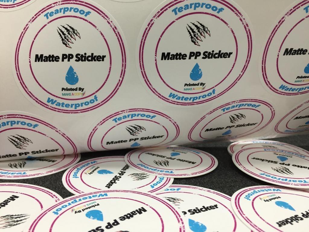 (NEW!) Waterproof Matte PP Sticker/Label Printing - Wide Sticker ...