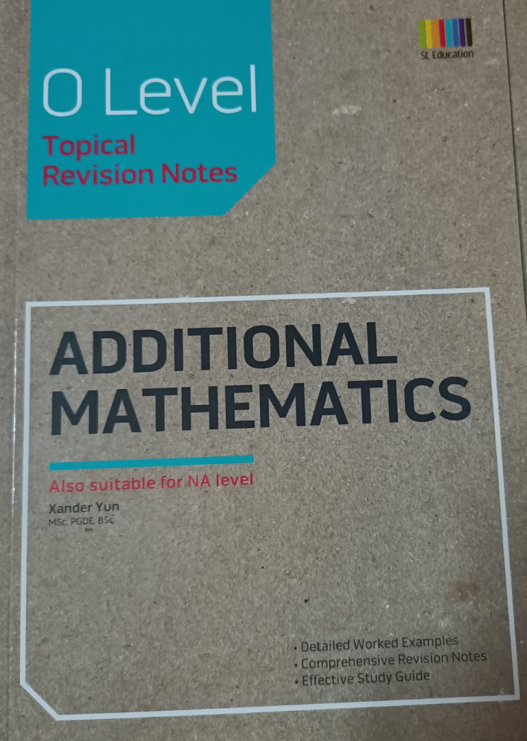 O Level Additional Mathematics Topical Revision Notes, Hobbies & Toys ...
