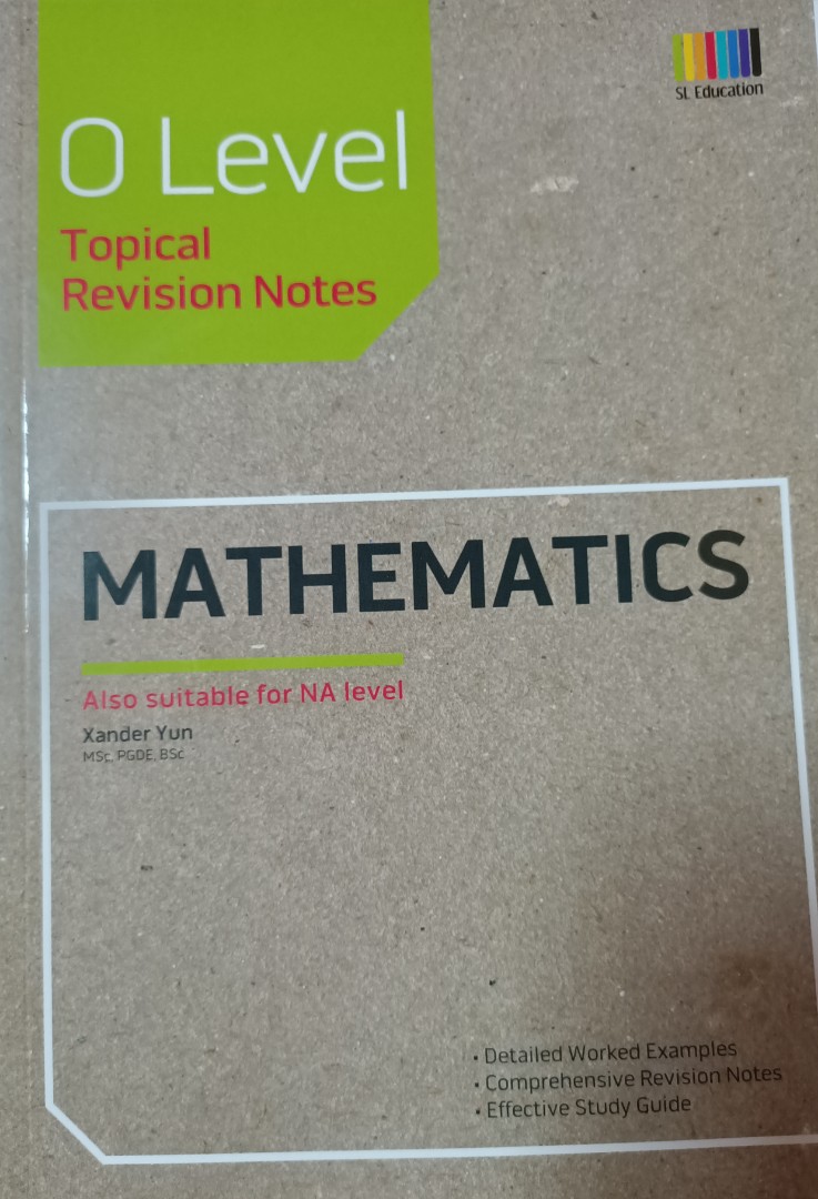 O Level E Math Topical Revision Notes, Hobbies & Toys, Books ...