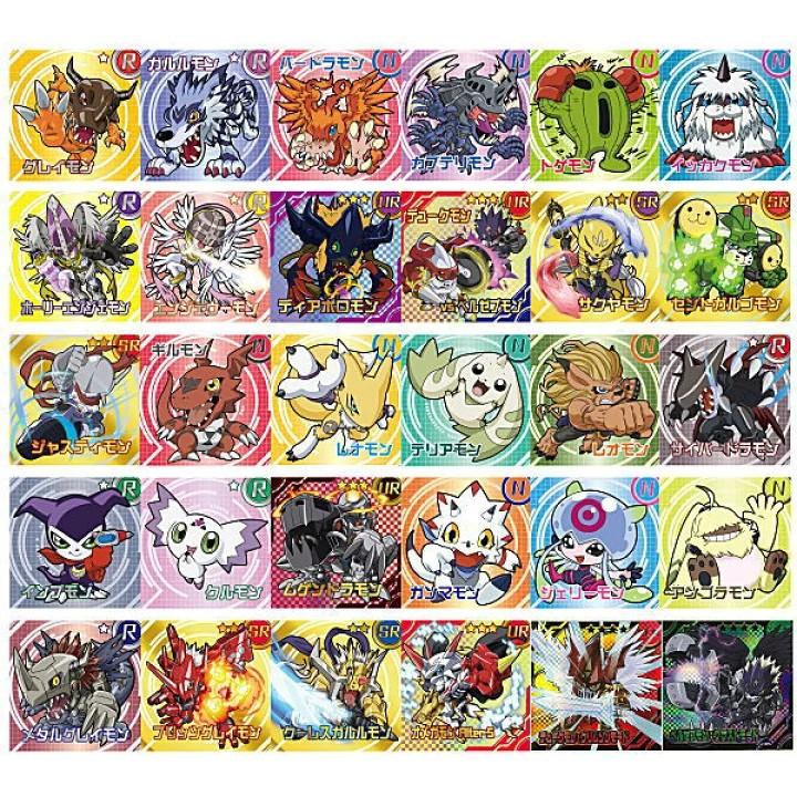 [OCT PO] BANDAI Digimon Stickers Choco Snack Full Set 30pcs set ...