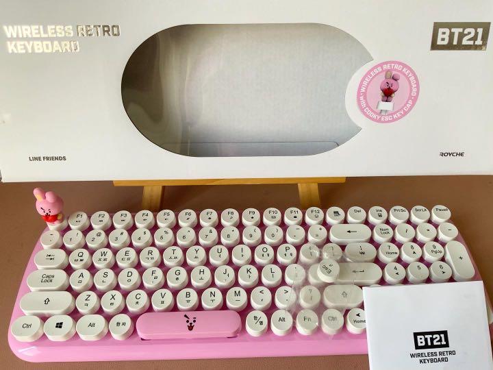 Official BT21 x Royche Wireless Keyboard (Cooky Ver.), Hobbies & Toys ...