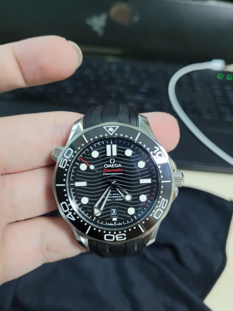 Omega seamaster diver 300 black dial, Luxury, Watches on Carousell