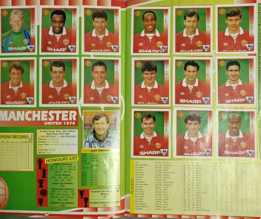 Premier League 94 Sticker Collection Complete Set, Hobbies & Toys ...