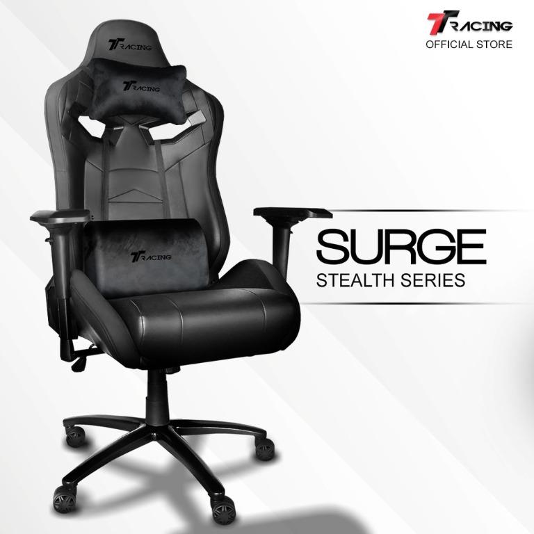 PROMOTION TT RACING GAMING CHAIR SURGE STEALTH EDITION, Video Gaming ...