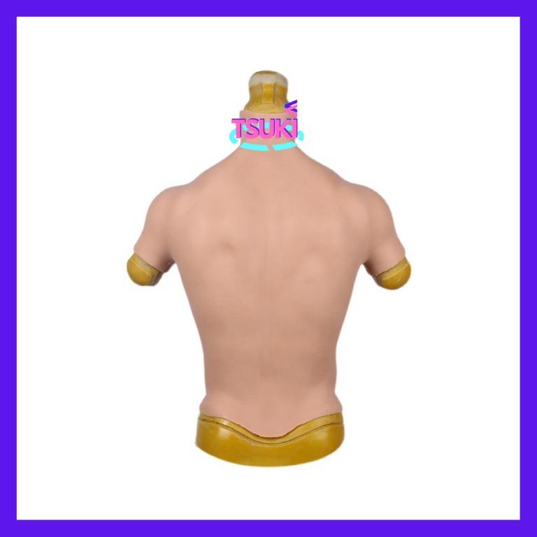 Realistic Silicone Men Muscles Torso Chest Suit | Crossdress Crossplay ...
