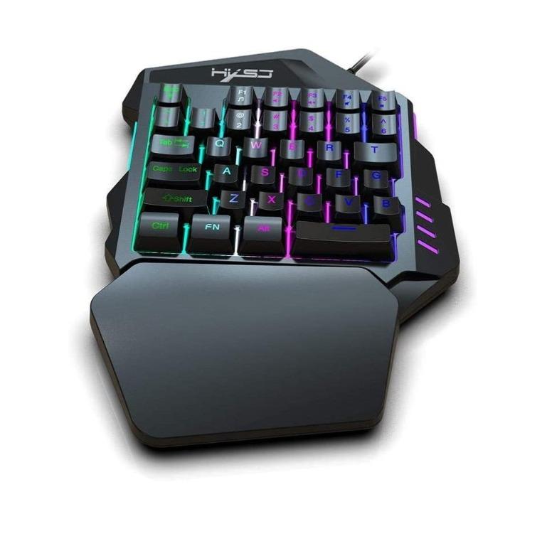 [SG READY STOCK] HXSJ RGB Keypad Only, One Hand Keyboard, 35 Keys ...