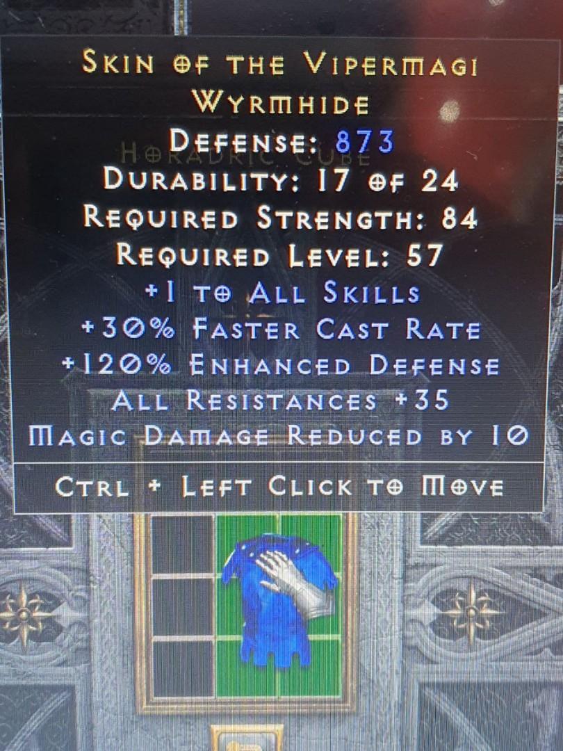 Skin Of The Vipermagi Serpentskin Armor (Upped) Diablo 2 Resurrected ...