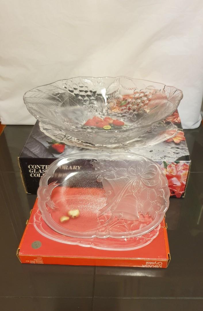 SOGA Japan Glass bowl and crystal plate-Vintage, Furniture & Home ...