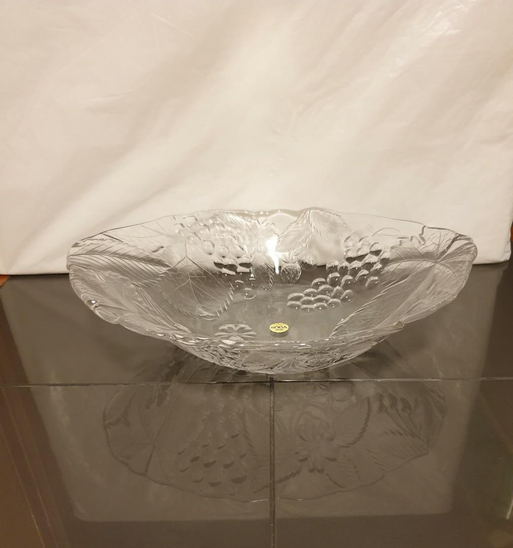 SOGA Japan Glass bowl and crystal plate, Furniture & Home Living ...