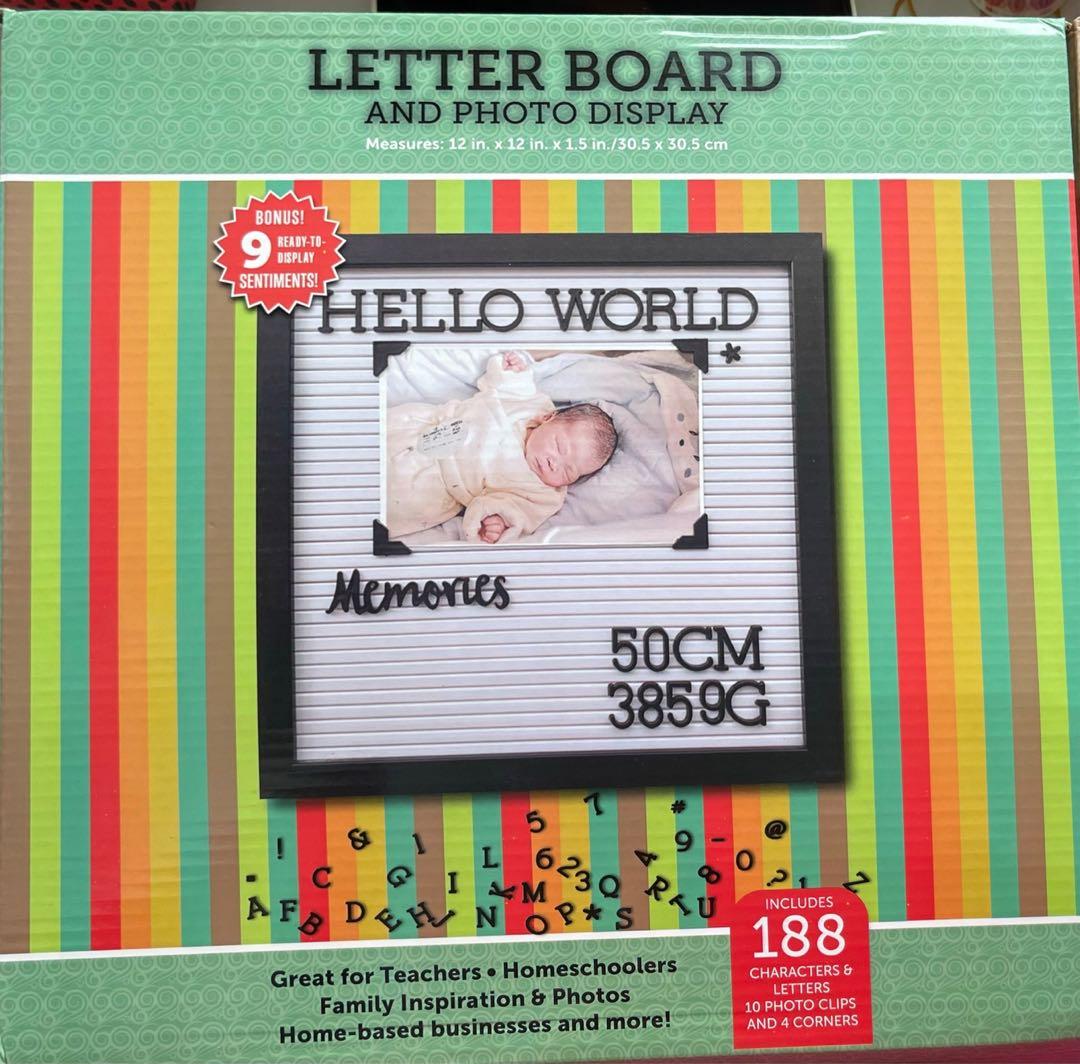 Square letter board with stand, Hobbies & Toys, Stationery & Craft ...