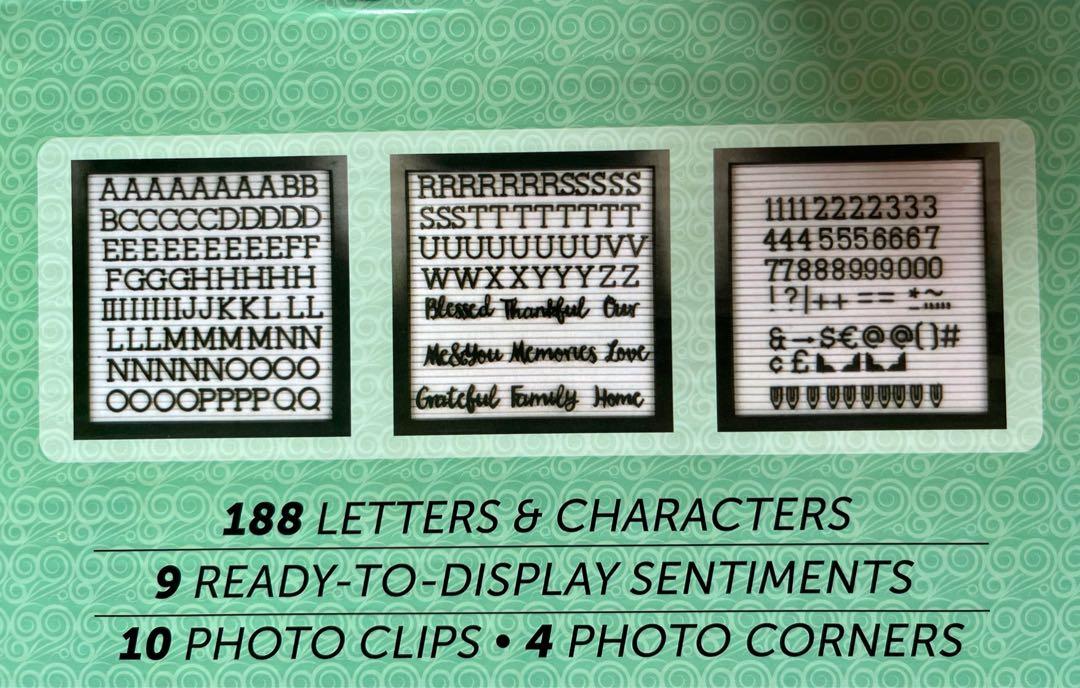 Square letter board with stand, Hobbies & Toys, Stationery & Craft ...