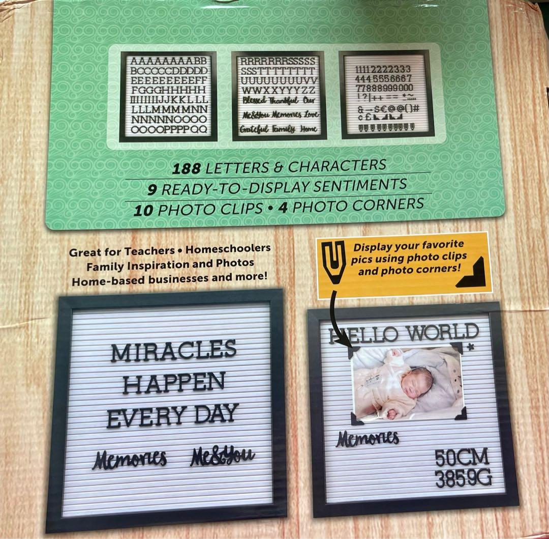 Square letter board with stand, Hobbies & Toys, Stationery & Craft ...