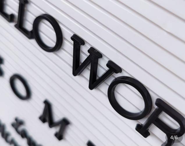 Square letter board with stand, Hobbies & Toys, Stationery & Craft ...