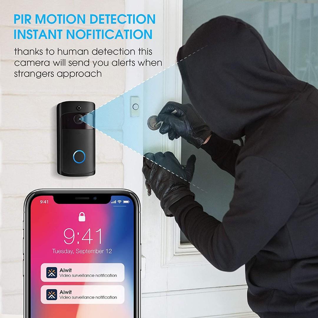 SSYING V5 Video Doorbell, Doorstep Wifi CCTV with Motion Detection ...