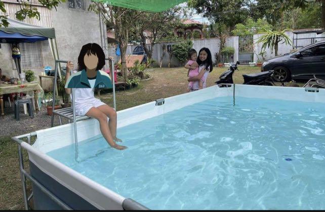 Swimming pool 8x12 x 3 feet with Ladder, Furniture & Home Living ...