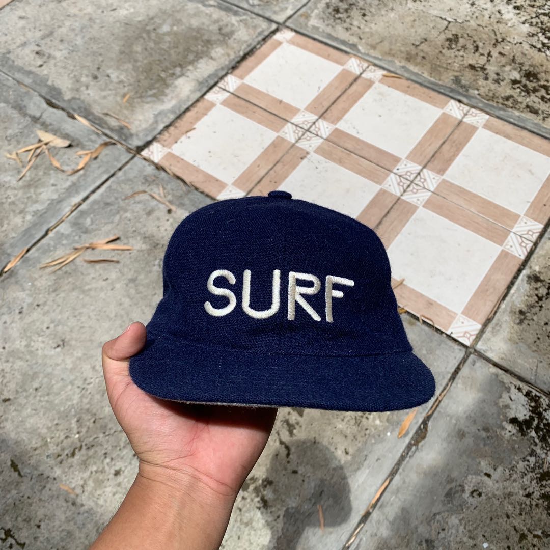 Topi 6 Panel Surf Material Wool Not Stussy, Fesyen Pria, Aksesoris ...