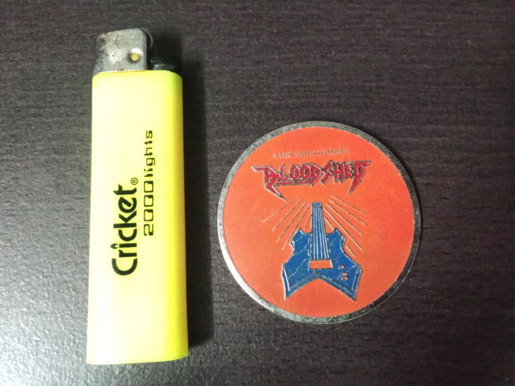 Vintage 80s Rock Band pin lencana Bloodshed Rock Melayu 80an 1987 ...