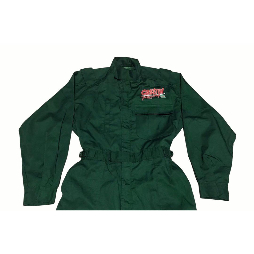 VINTAGE CASTROL 80's 90's OVERALL /JUMPER/COVERALL WORKWEAR STYLE VERY ...
