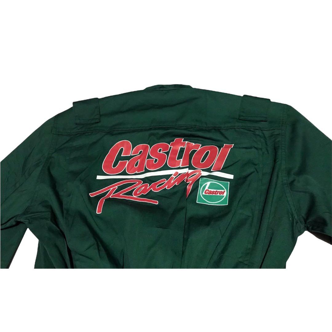 VINTAGE CASTROL 80's 90's OVERALL /JUMPER/COVERALL WORKWEAR STYLE VERY ...