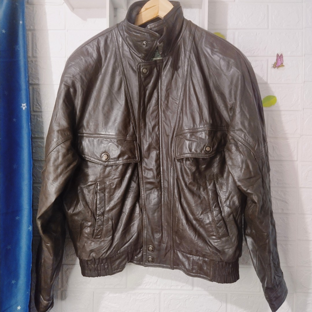 VINTAGE DANIER GENUINE LEATHER MOTOR BOMBER JACKET FOR MEN, Men's ...