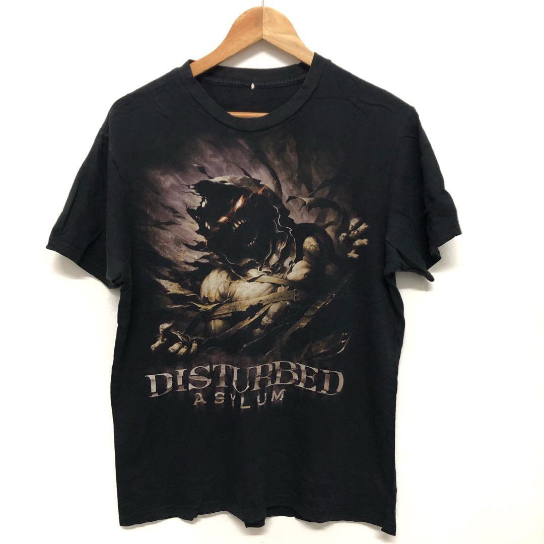 Vintage Disturbed Asylum Metal Rock Band Tshirt Pit 20, Men's Fashion ...