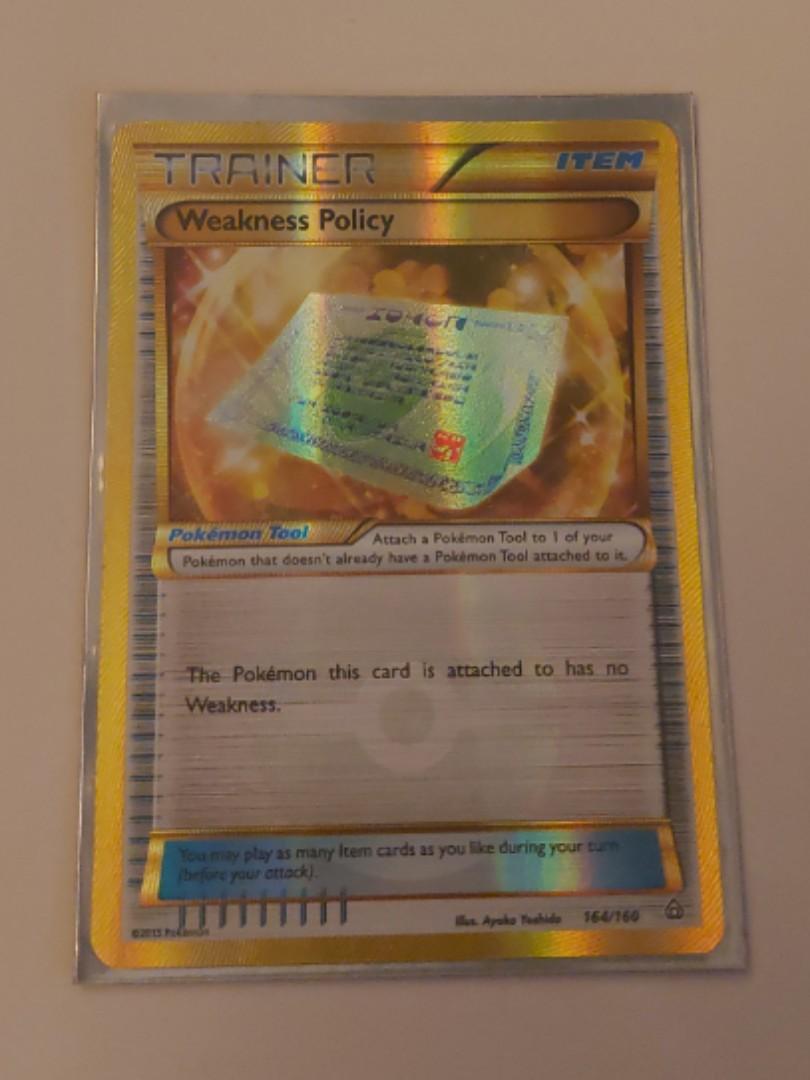 Weakness Policy gold pokemon card, Hobbies & Toys, Toys & Games on ...