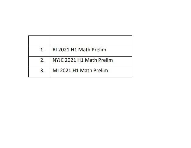 2021 JC H1 Math Prelim Papers, Hobbies & Toys, Books & Magazines ...