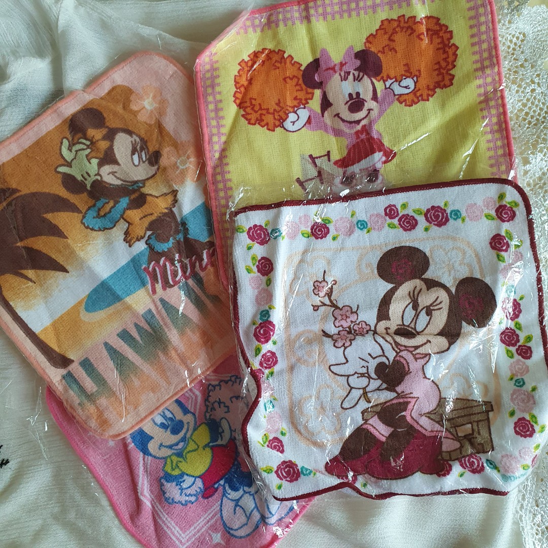 Disney 4 for RM15 Baby handkerchief Minnie Mouse, Babies & Kids ...
