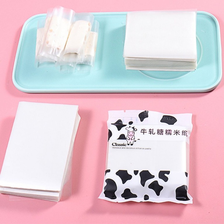 (500pcs) Edible Nougat Glutinous Rice Paper Wafer Wrapper Candy, Food ...