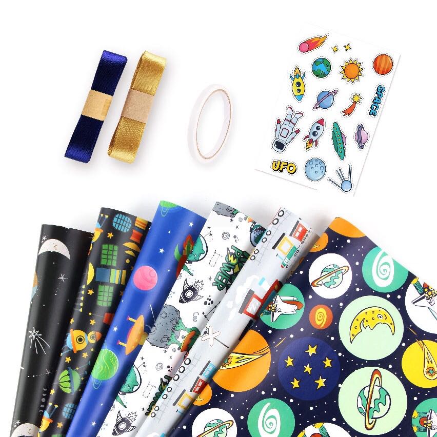 6pcs Gift wrapper 70x50cm with Jute String, Hobbies & Toys, Stationary ...