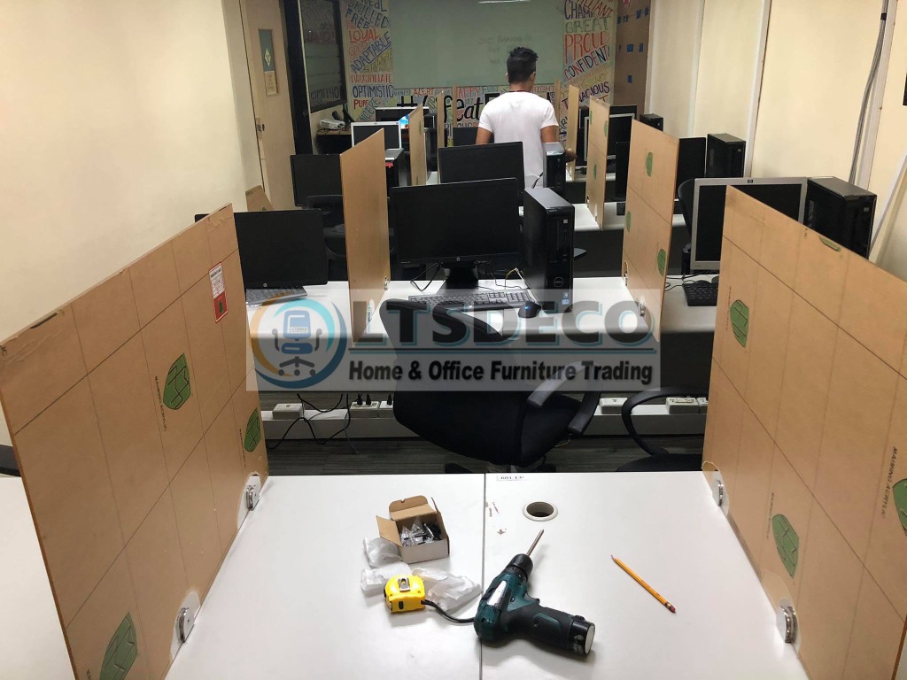 acrylic barrier office partition, Furniture & Home Living, Office ...