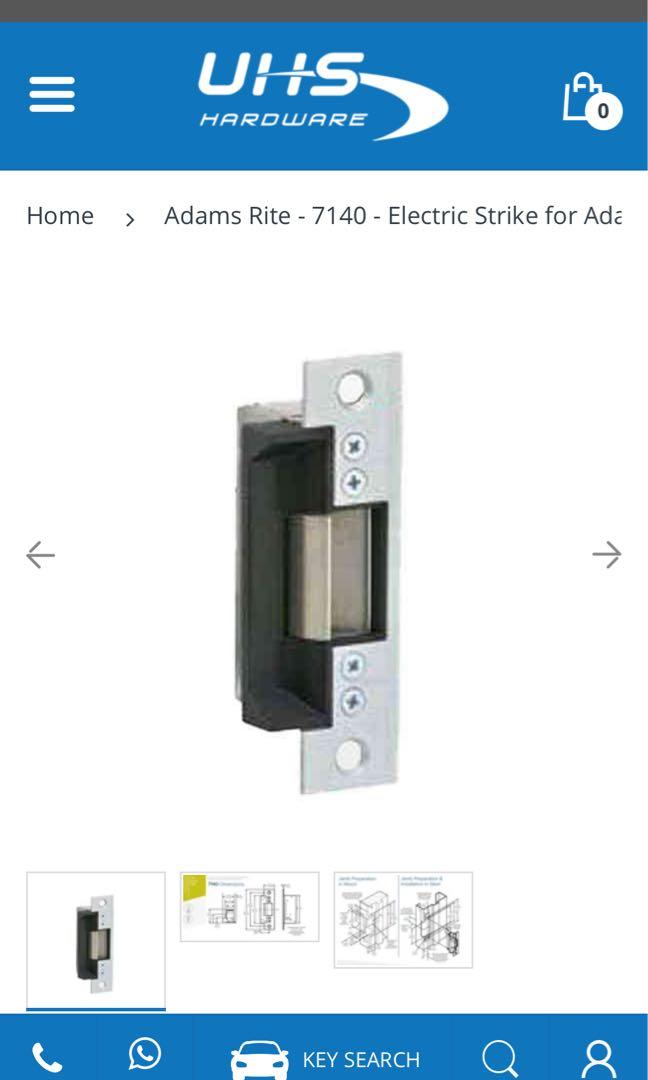 Adams Rite 電鎖口 7140 Electric Strike NO NC, 傢俬＆家居, 保安及門鎖 , 門鎖、門、閘 ...