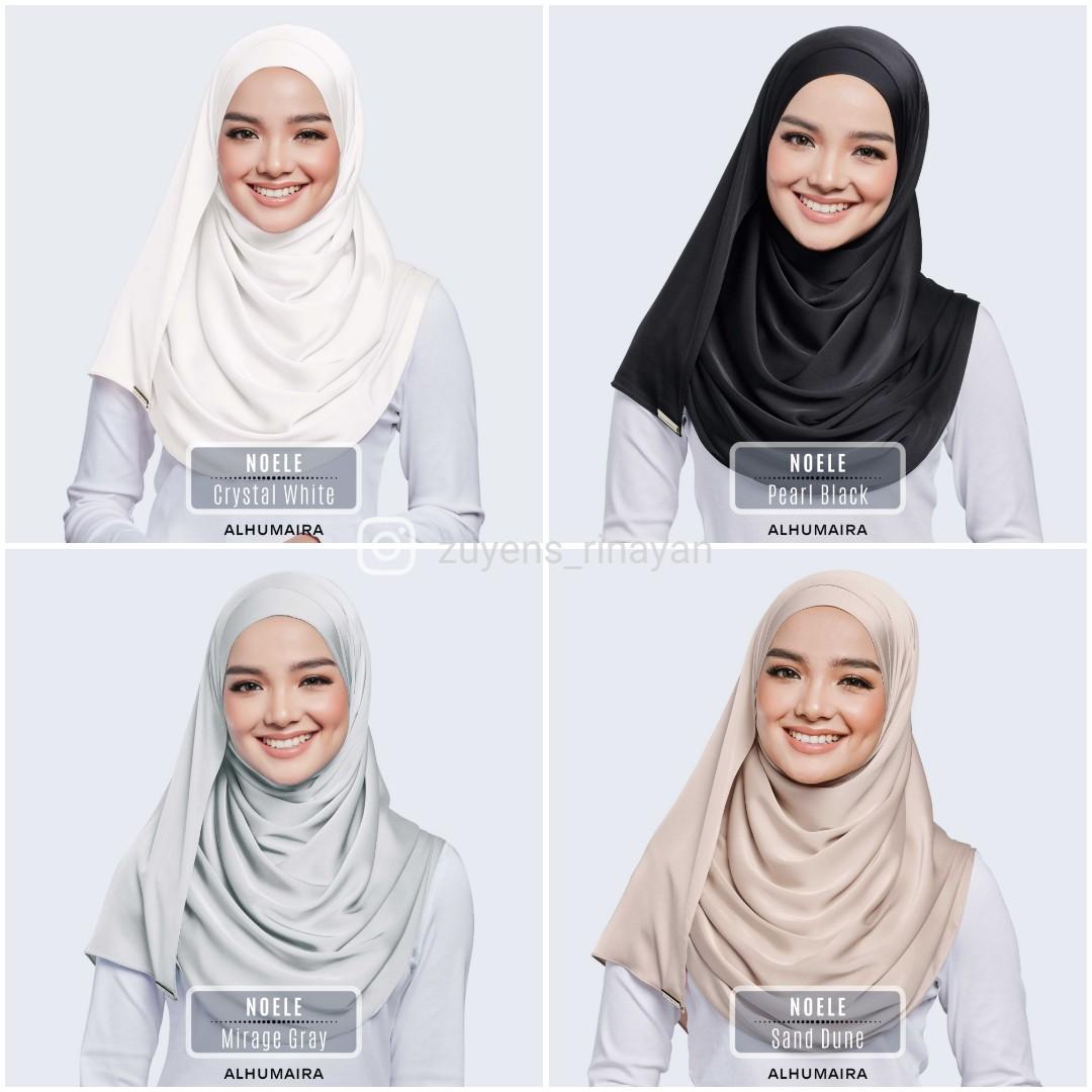Alhumaira Noele Premium Shawl, Women's Fashion, Muslimah Fashion, Hijabs on Carousell
