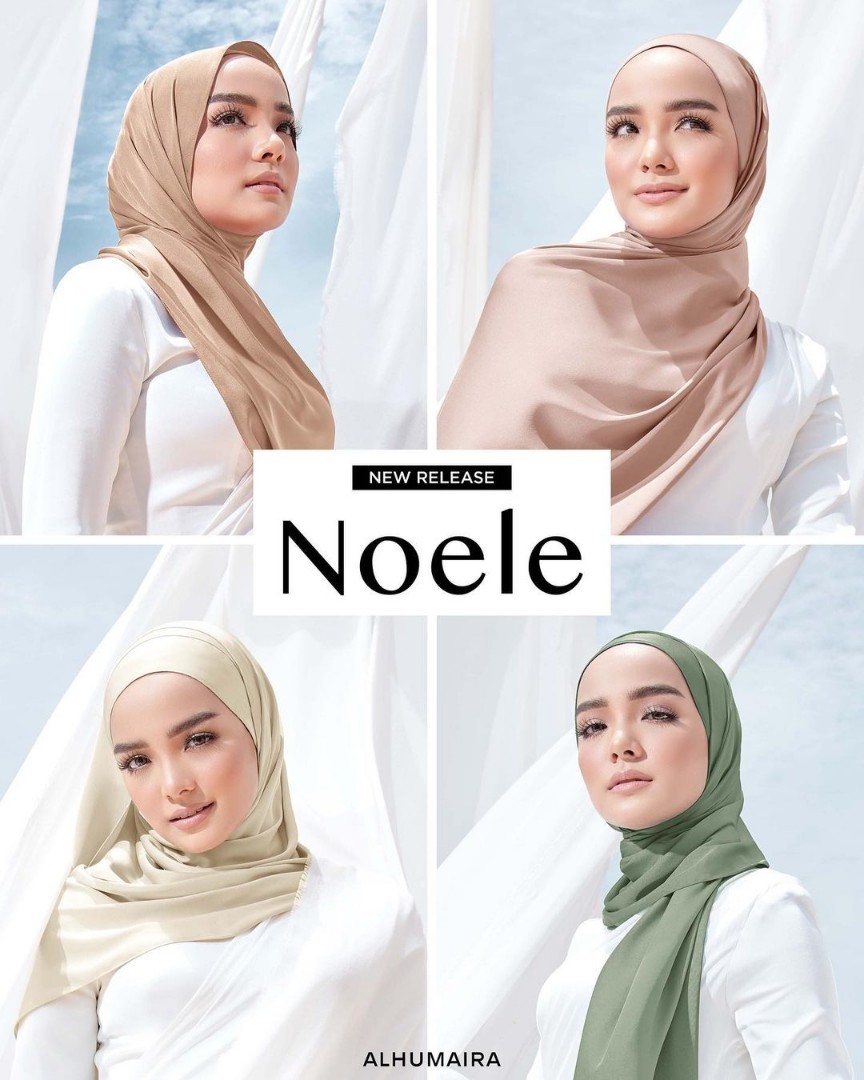 Alhumaira Noele Premium Shawl, Women's Fashion, Muslimah Fashion, Hijabs on Carousell