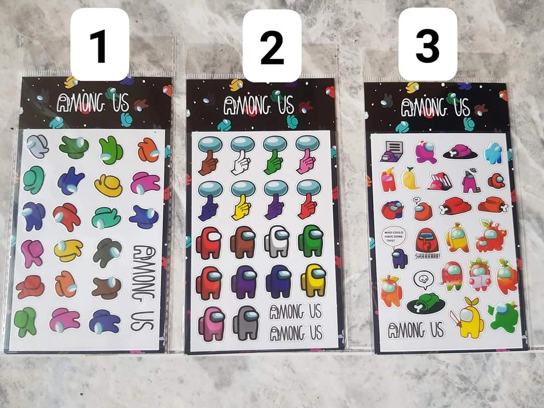 Among us waterproof stickers, Hobbies & Toys, Stationery & Craft, Other ...