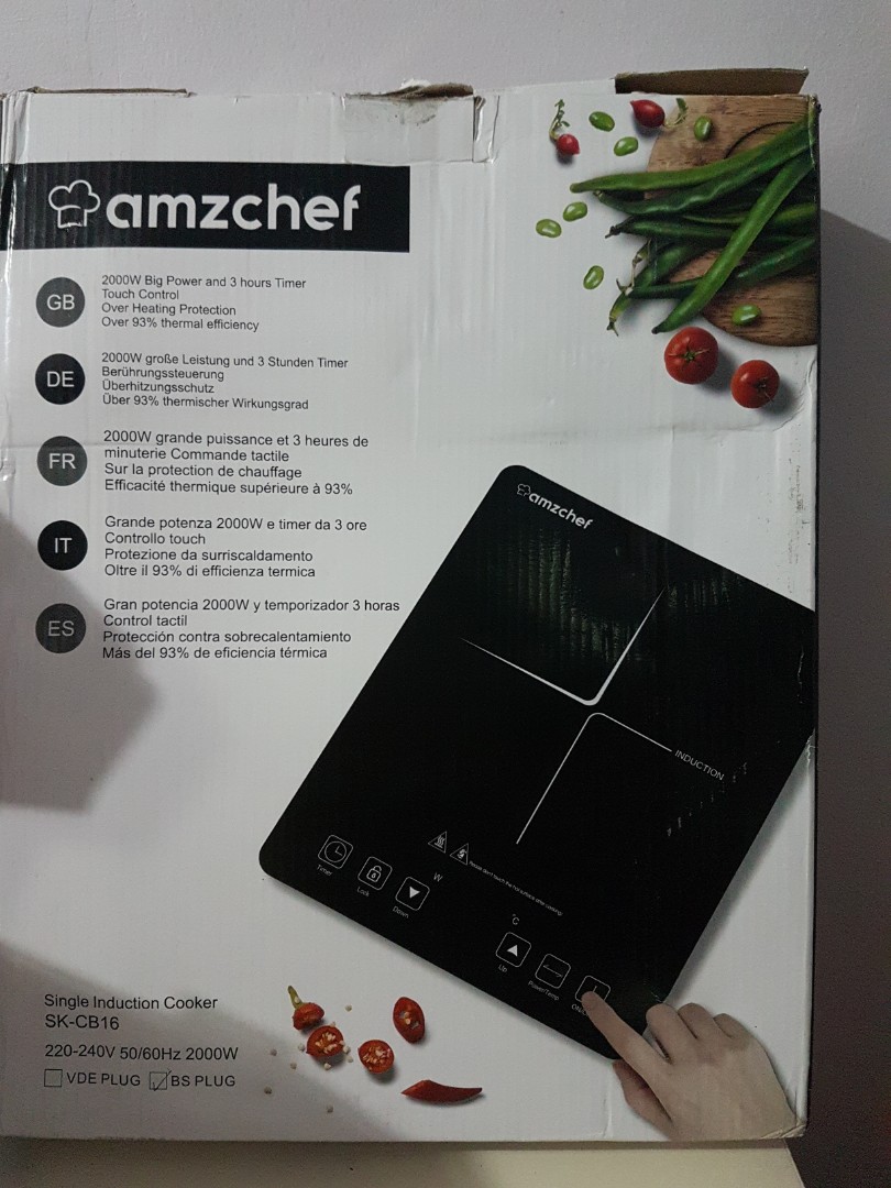 Amzchef induction cooker, TV & Home Appliances, Kitchen Appliances ...