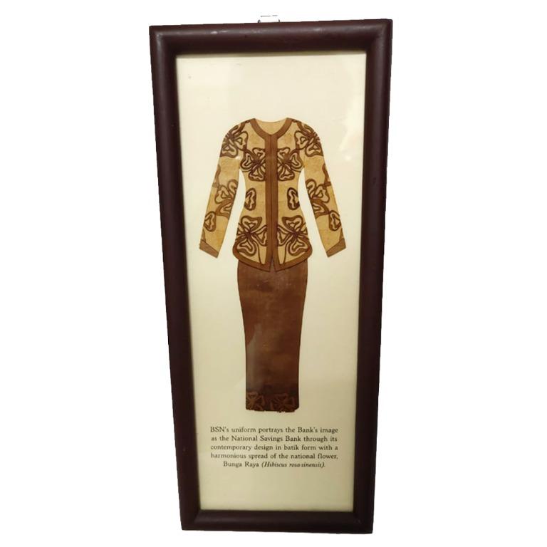 Antique Wood Craft of BSN Bank Uniform Collection with frame ...