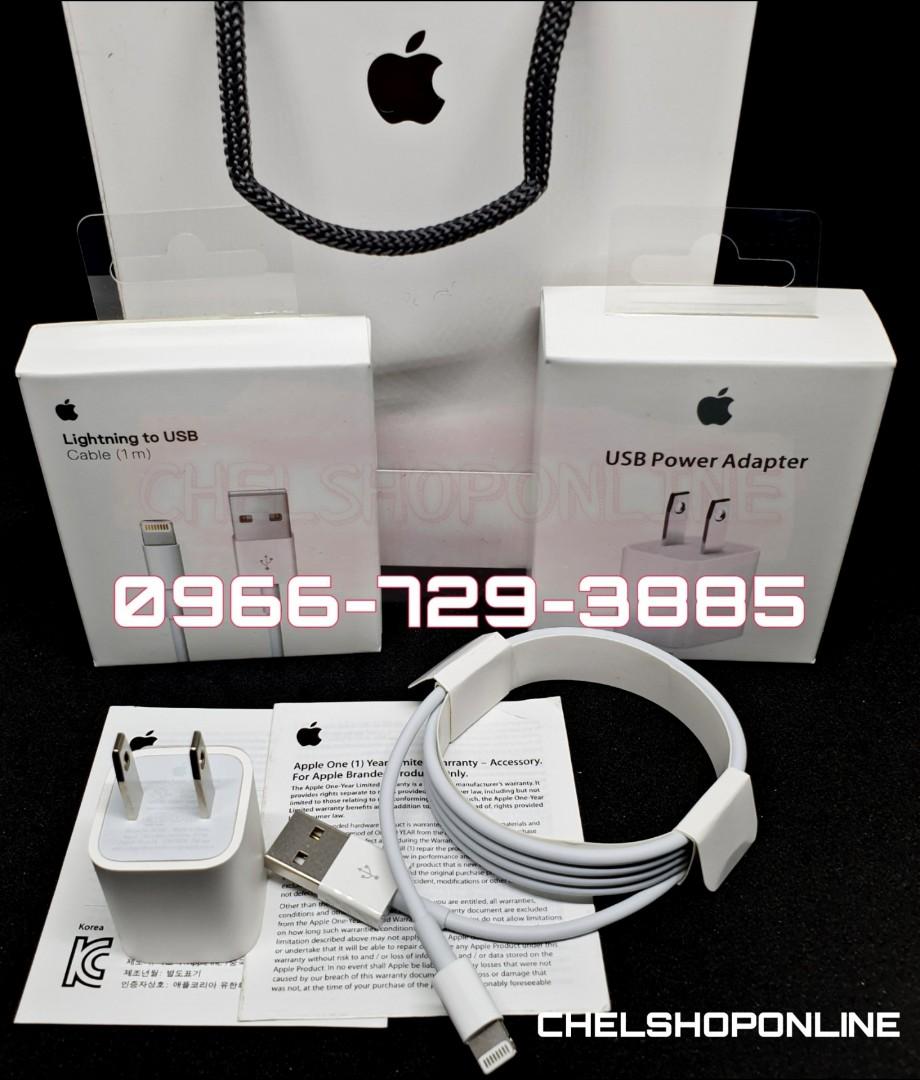 Iphone 5watts adaptor and Lightning cable, Photography, Photography Accessories, Batteries ...