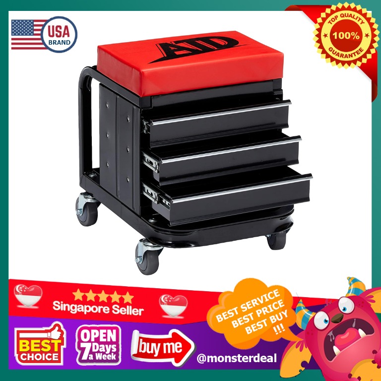 ATD Tools Heavy Duty Toolbox Creeper Seat - 450 lb. Capacity, Furniture ...