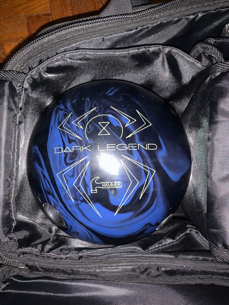 Bowling ball 15lbs, Sports Equipment, Sports & Games, Billiards ...