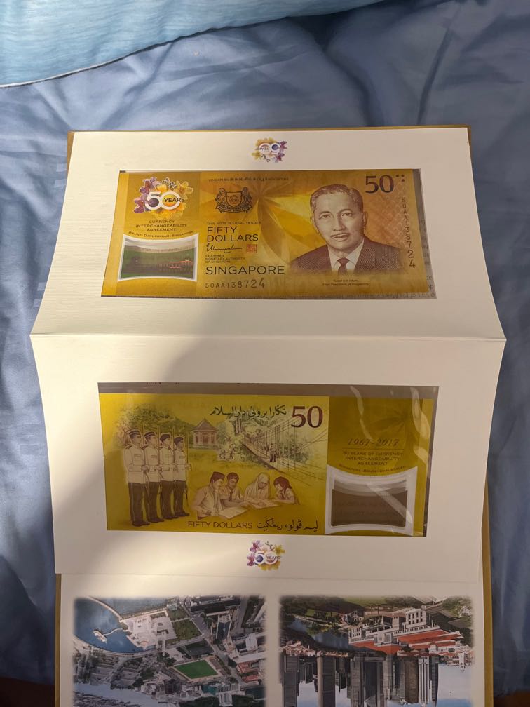 Brunei SG 50 years Commemorative Notes, Hobbies & Toys, Memorabilia ...