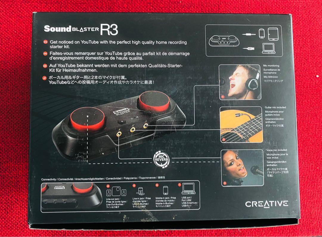 CREATIVE - SOUND BLASTER R3 Audio Recording Starter Kit for YouTube ...