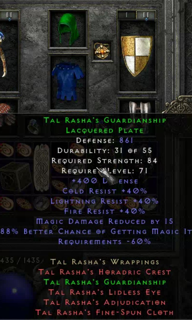 Diablo 2 Tals armor, Video Gaming, Video Game Consoles, Others on Carousell