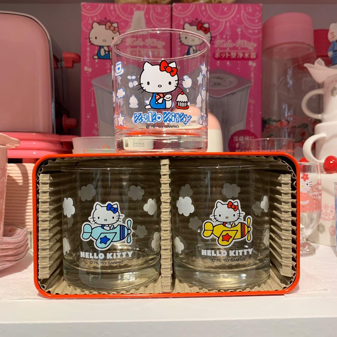 Hello Kitty glass set, Furniture & Home Living, Kitchenware & Tableware ...