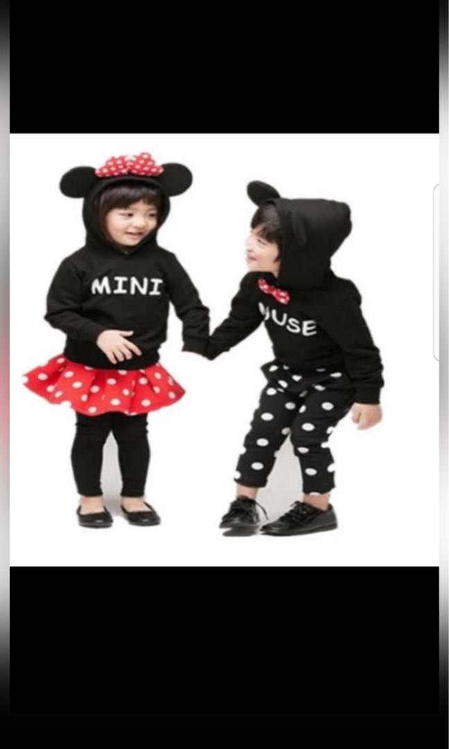 Hk Disney Minnie Mouse set with tail, Babies & Kids, Babies & Kids ...
