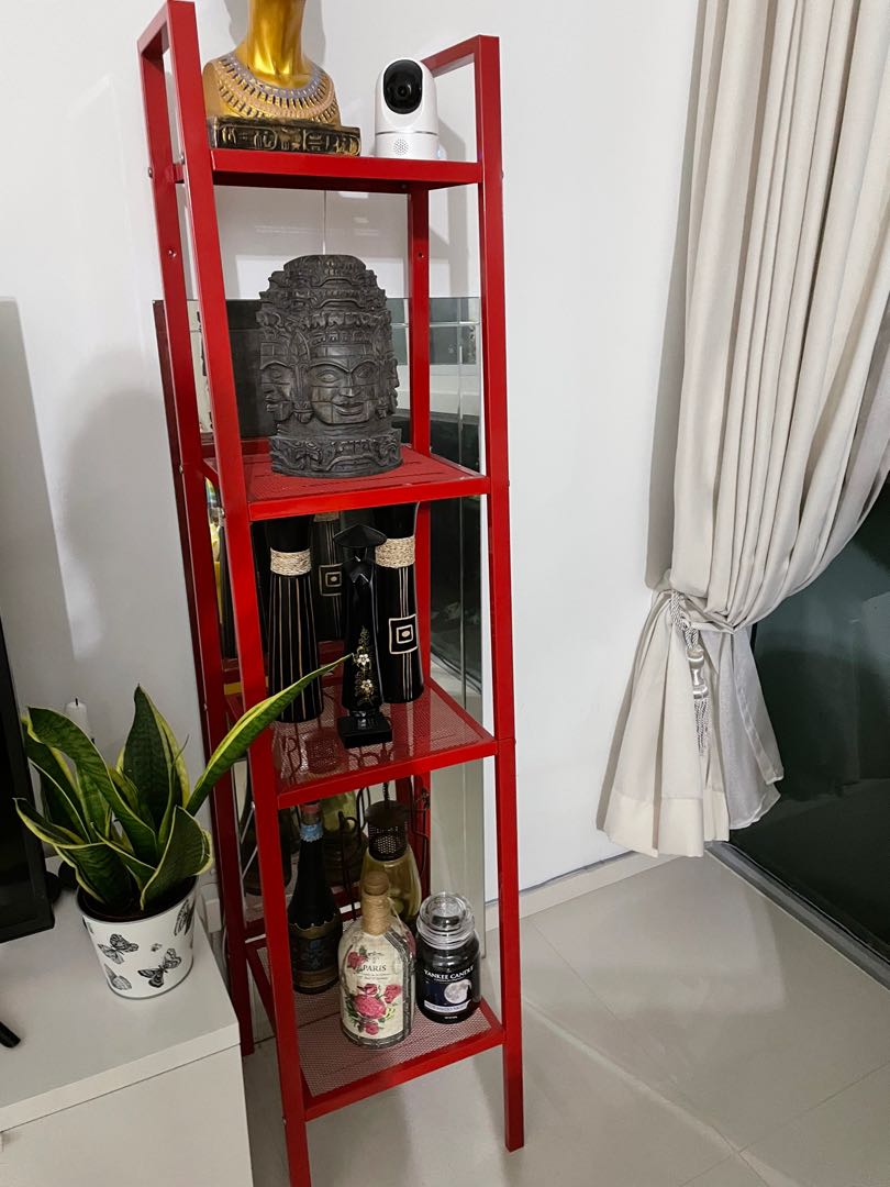 Ikea red shelf, Furniture & Home Living, Furniture, Shelves, Cabinets ...