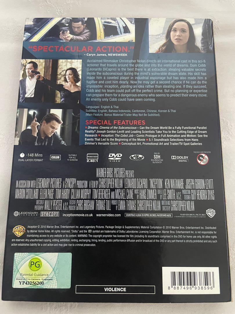 Inception DVD Movie, Hobbies & Toys, Music & Media, CDs & DVDs on Carousell