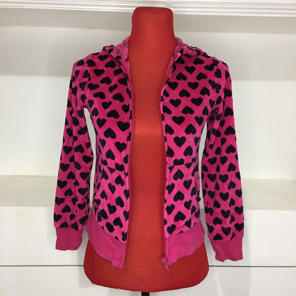 Jennifers Body Pink Hearts Velour Ins. Jacket Fine Girl Dollskill ...